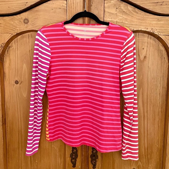 Lands' End | Swim | Orange Pink White Striped Lands End Long Sleeve ...